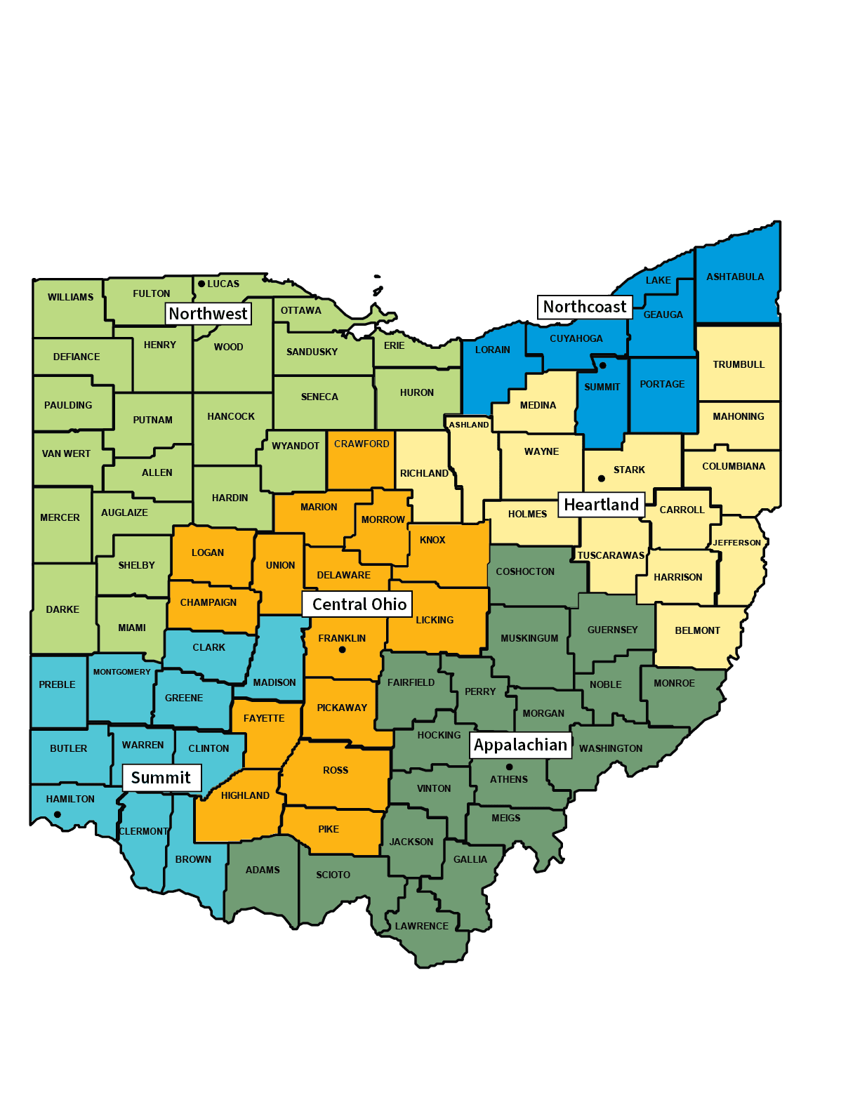 Ohio County Boundary Map Ohio Redistricting Commission Unanimously