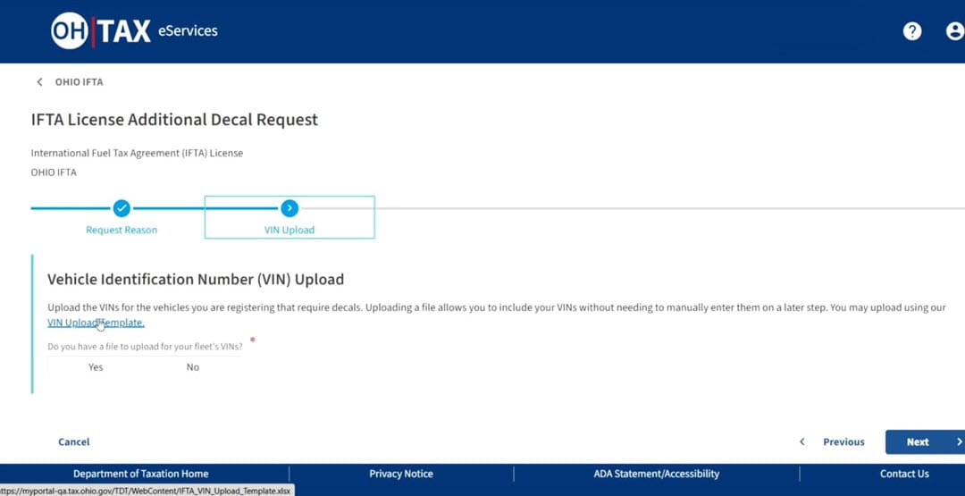 Requesting Additional and Replacement Decals (IFTA)